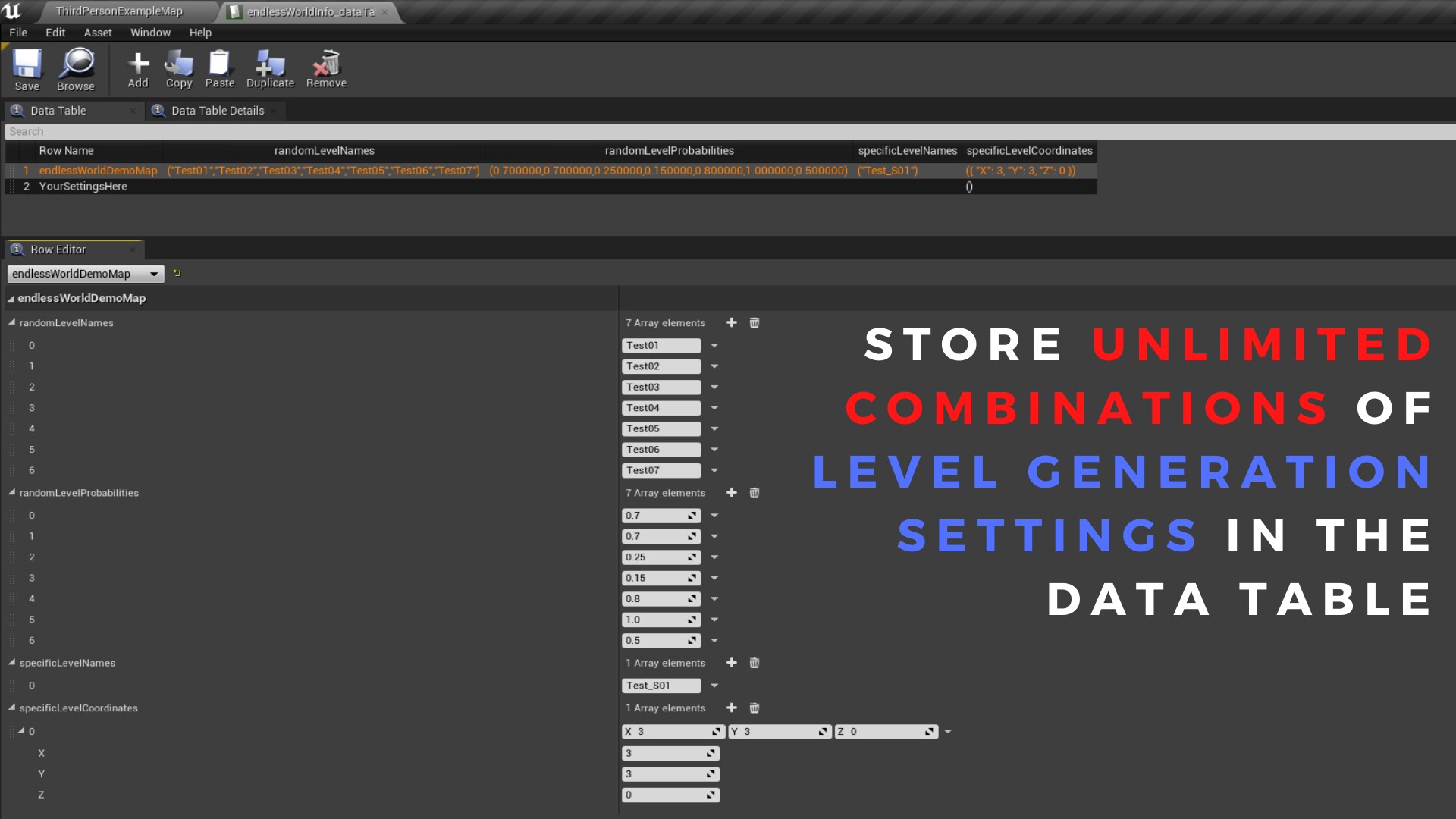 Endless Custom Random World Generator With Level Streaming In